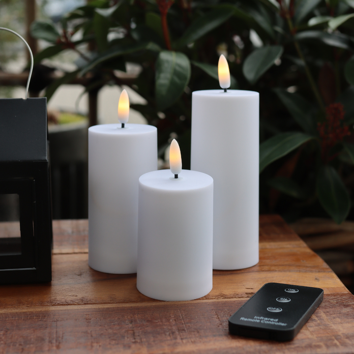 Outdoor LED Kerzen – wetterfest & mit 3D-Flamme | Nordic Flame